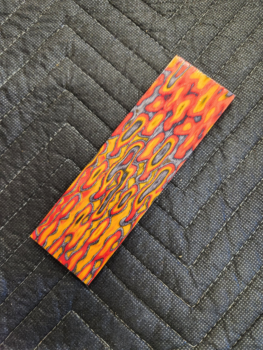 Spectraply Firehouse knife scale – Oakbrook Wood Turning Supply