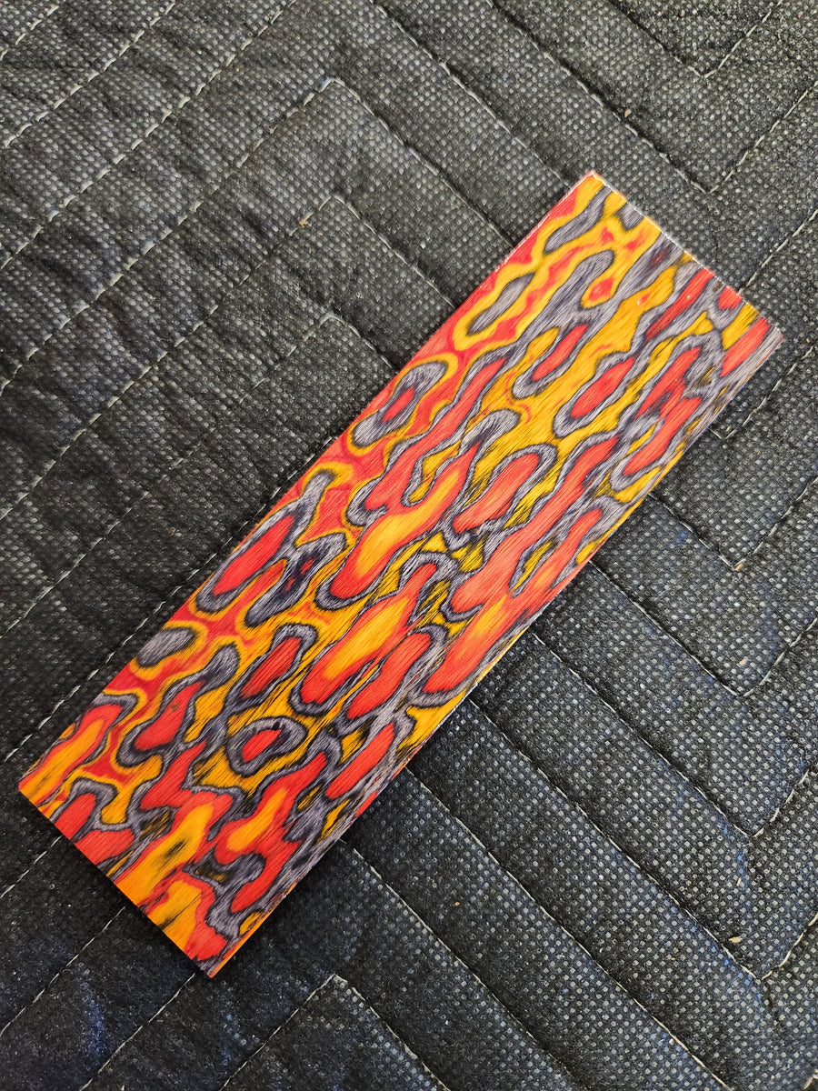 Spectraply Firehouse knife scale – Oakbrook Wood Turning Supply