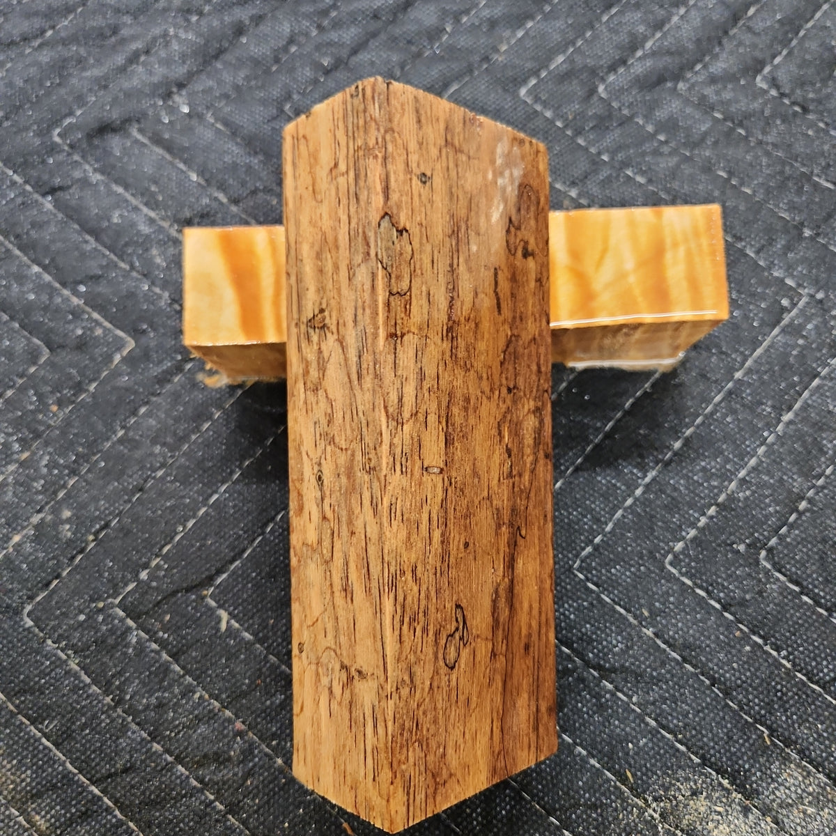 Spalted guava knife scale stabilized – Oakbrook Wood Turning Supply