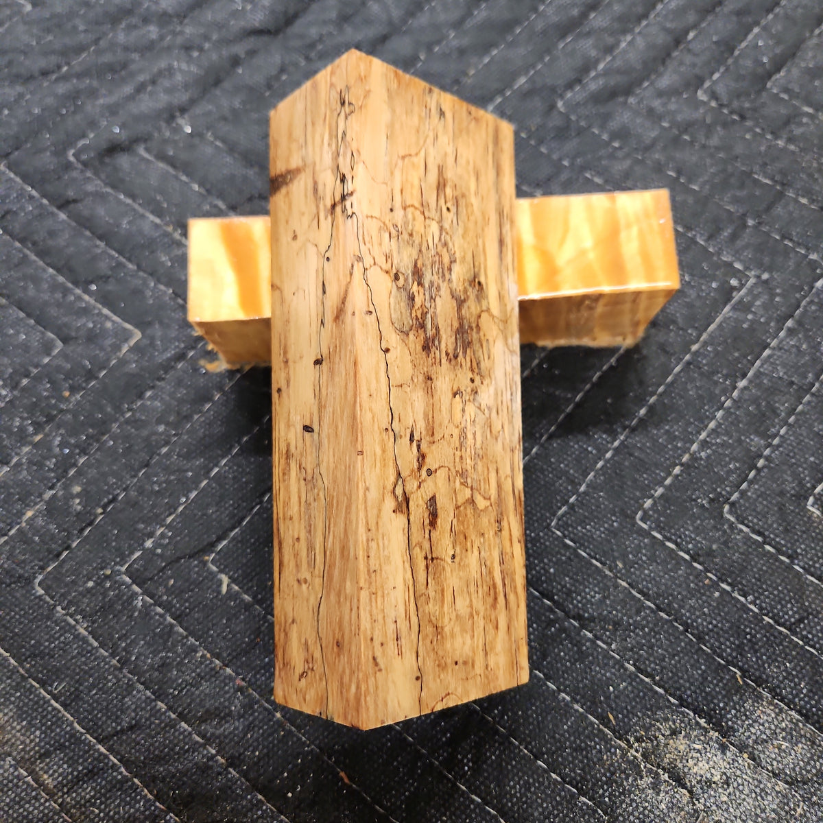 Spalted guava knife scale stabilized – Oakbrook Wood Turning Supply