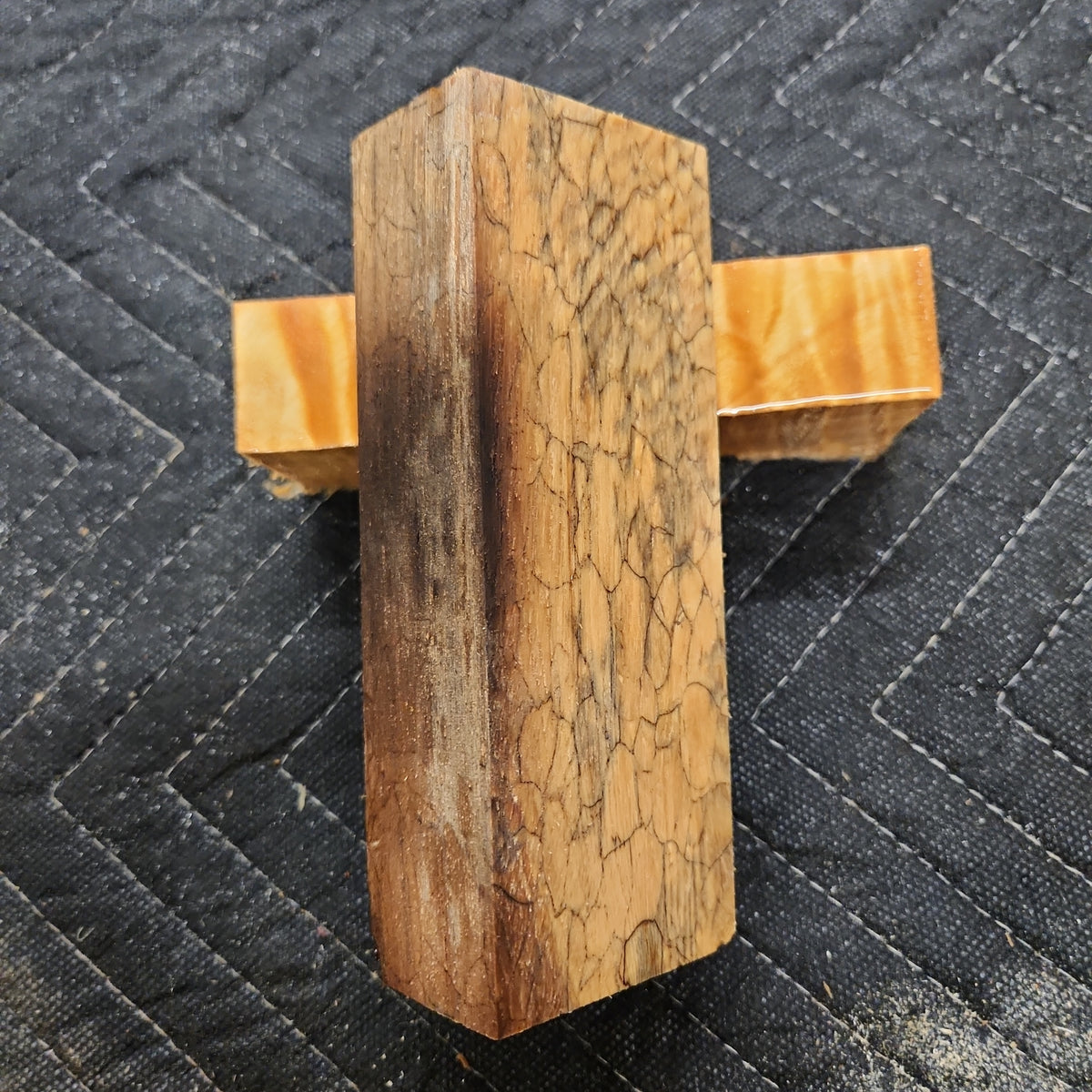 Spalted guava knife scale stabilized – Oakbrook Wood Turning Supply